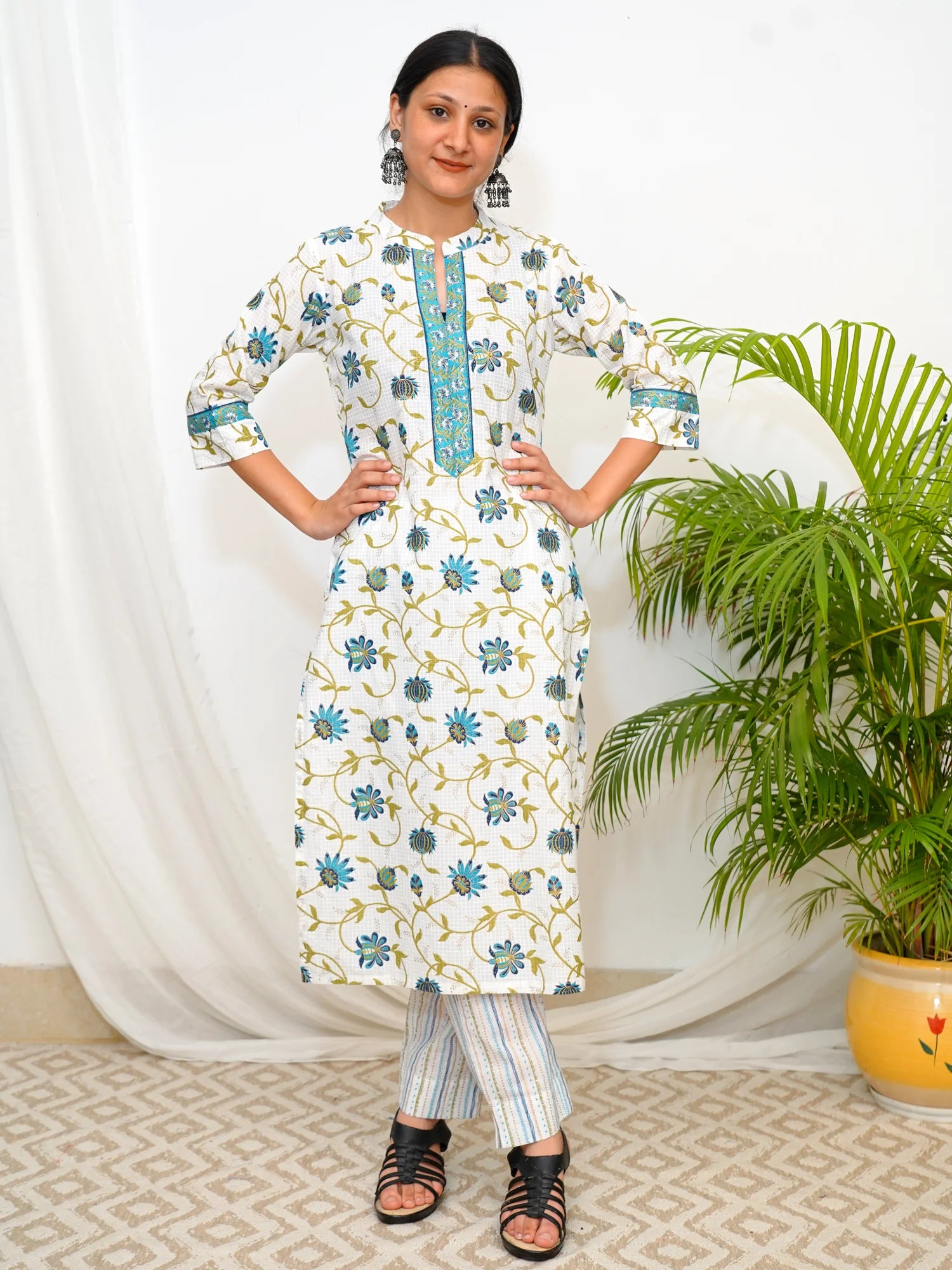 Snow Blossom Collar COTTON Coord Set – BaSaKa
